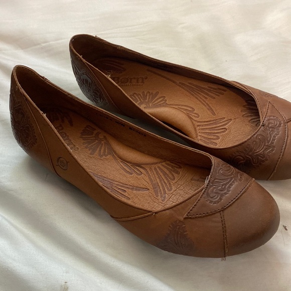 Born | Shoes | Born Brown Leather Detailed Flats 75 | Poshmark